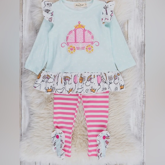 Matching Sets | Marie Nicole Princess Carriage Pink And Blue Ruffle ...